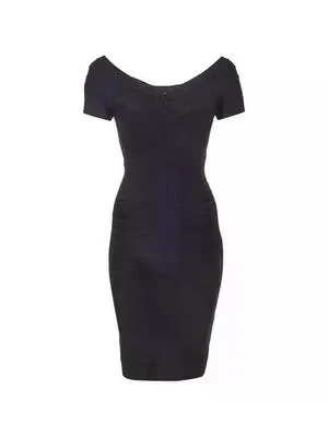Herve Leger Bandage Short-sleeve Midi Dress