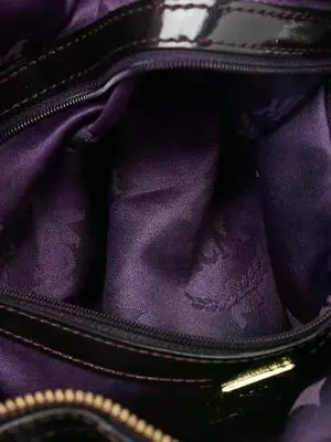 Mcm Studded Patent Leather Satchel Bag