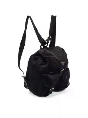 Prada Double Pocket Backpack - Black