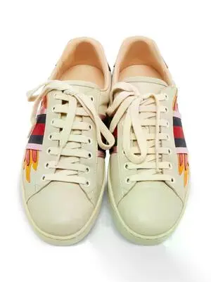 Gucci Ace Flame-embroidered Sneakers