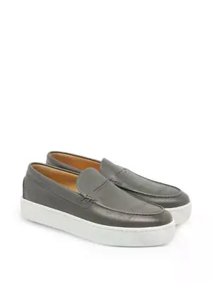 CHRISTIAN LOUBOUTIN Paqueboat Leather Loafers - Grey