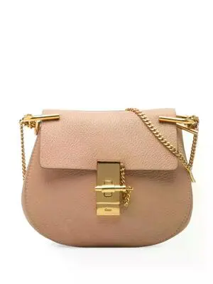 Chloé Mini Leather Drew Crossbody Bag - Pink