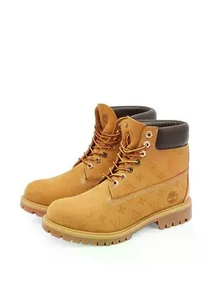 LOUIS VUITTON X Timberland Monogram Nubuck Leather Ankle Boots