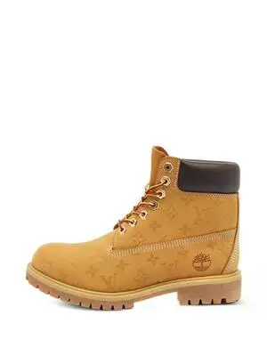 LOUIS VUITTON X Timberland Monogram Nubuck Leather Ankle Boots - Brown