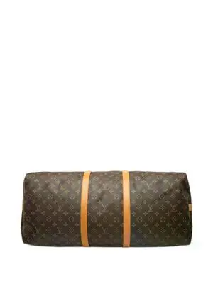 LOUIS VUITTON Monogram Keepall Bandouliere 60 Travel Bag