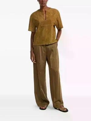 YVES SALOMON Double-sided V-neck Blouse
