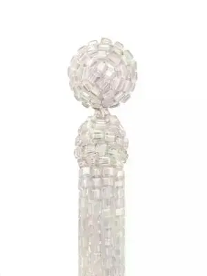 Oscar De La Renta Beaded Tassel Clip-on Earrings