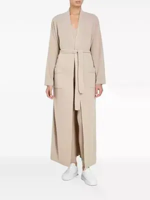 La Perla Belted Braided-trim Coat