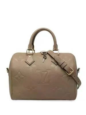 LOUIS VUITTON Monogram Empreinte Speedy Bandouliere 25 Satchel - Brown