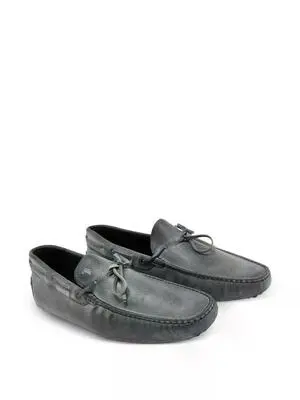 TOD'S Gommino Suede Driver Loafers - Grey