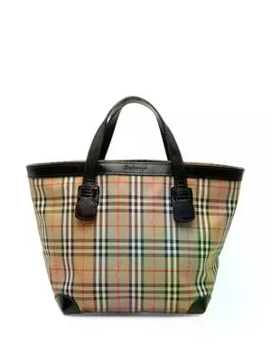 Burberry 2000-2017 Haymarket Check Coated Canvas Tote Bag