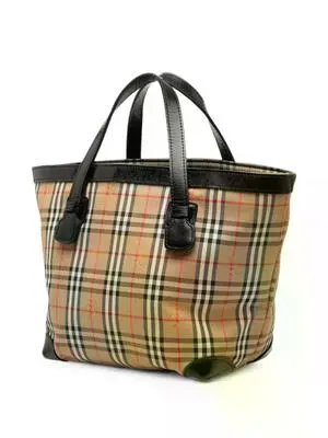 Burberry 2000-2017 Haymarket Check Coated Canvas Tote Bag