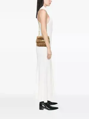 VALENTINO 2018-2026 Medium Knit Roman Stud Satchel