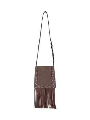 Valentino Garavani Small Suede Shoulder Bag - Brown