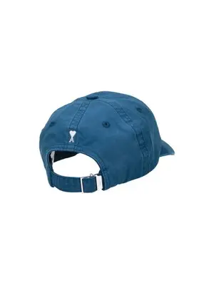 AMI Paris Cotton Baseball Cap - Blue