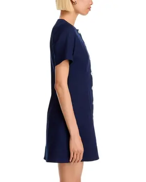 Aqua Denim Short Sleeve Mini Dress