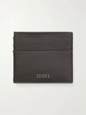 Zegna Secondskin Simple Logo-embellished Leather Billfold Wallet - Brown