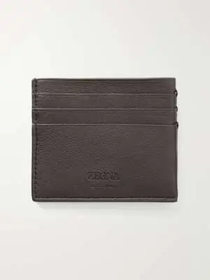 Zegna Secondskin Simple Logo-embellished Leather Billfold Wallet - Dark Brown