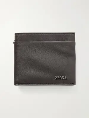 Zegna Secondskin Logo-embellished Leather Billfold Wallet - Brown