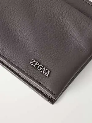 Zegna Secondskin Logo-embellished Leather Billfold Wallet - Dark Brown