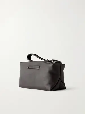Zegna Secondskin Softy Leather Wash Bag - Brown