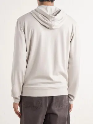 Orlebar Brown Mathers Wool-jersey Zip-up Hoodie - Neutrals