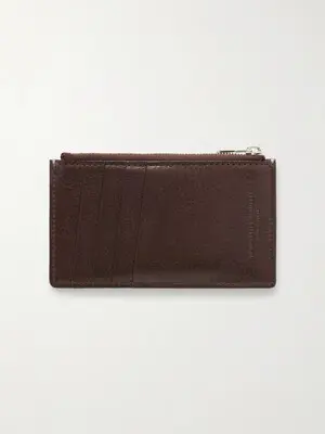 Brunello Cucinelli Logo-debossed Leather Zipped Cardholder