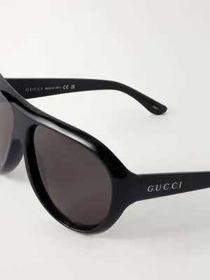 Gucci Round-frame Recycled-acetate Sunglasses
