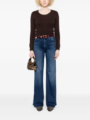 MOTHER The Hustler Roller Sneak Jeans - Blue