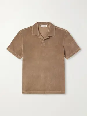 Orlebar Brown Cotton-terry Polo-shirt - Brown