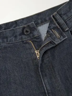 Kapital Wide-leg Pleated Denim Shorts