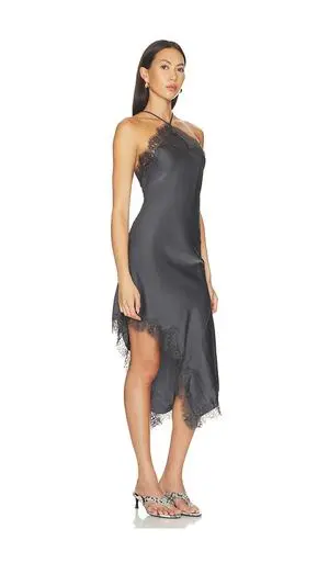 Lioness Desiree Midi Dress In Grey