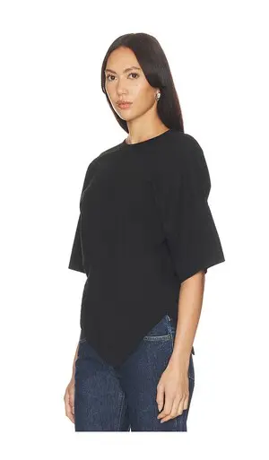 Enza Costa Supima Structured Jersey Assymetrical Tee