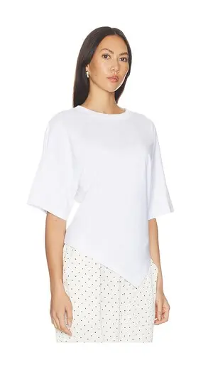 Enza Costa Supima Structured Jersey Assymetrical Tee