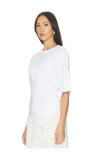 Enza Costa Supima Structured Jersey Assymetrical Tee