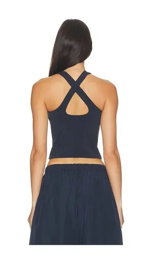 Vuori Alltheform Logo Tank Top In Navy