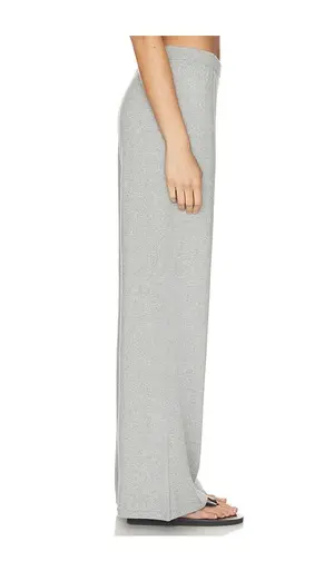 Eterne Cotton Cashmere Wide Leg Lounge Pant - Grey