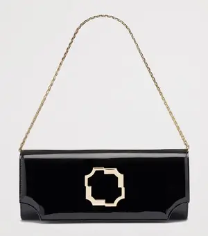 MALONE SOULIERS Patent Leather Vivien Chain Wallet