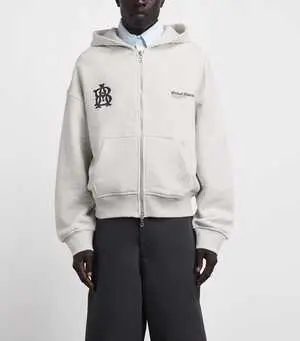 ABOUT:BLANK Cotton Monogram Hoodie - Grey