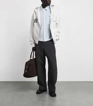 ABOUT:BLANK Seersucker Embroidered Shirt