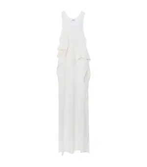 Loewe Knitted Ruffle Maxi Dress