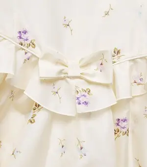 Alessandra Rich Silk Floral Midi Dress