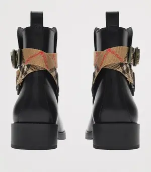 Burberry Leather Huntley Ankle Boots