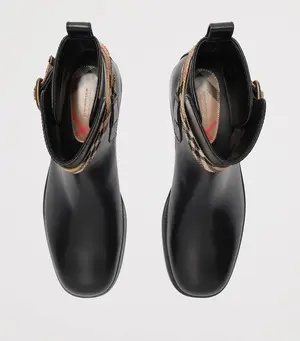 Burberry Leather Huntley Ankle Boots