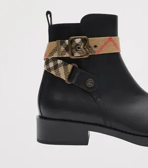 Burberry Leather Huntley Ankle Boots