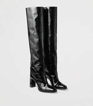 JIMMY CHOO Caly 85 Leather Over-the-knee Boots