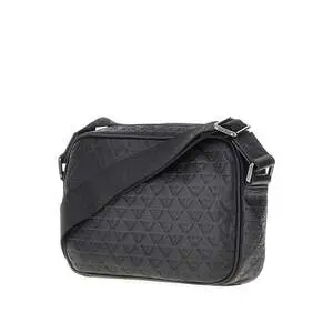 Emporio Armani Eagle Motif Embossed Leather Crossbody Bag