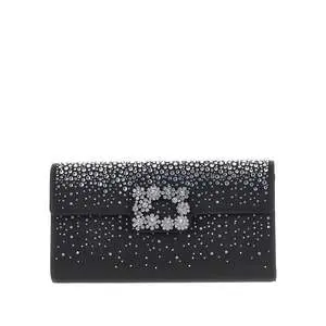 ROGER VIVIER Efflorescence' Satin Pouch With Rhinestones