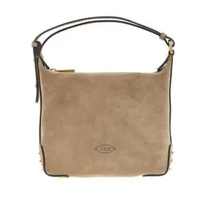 TOD'S Leather Metal Dots Mini Bag - Beige