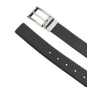 Emporio Armani Reversible Leather Belt With Squared Buckle